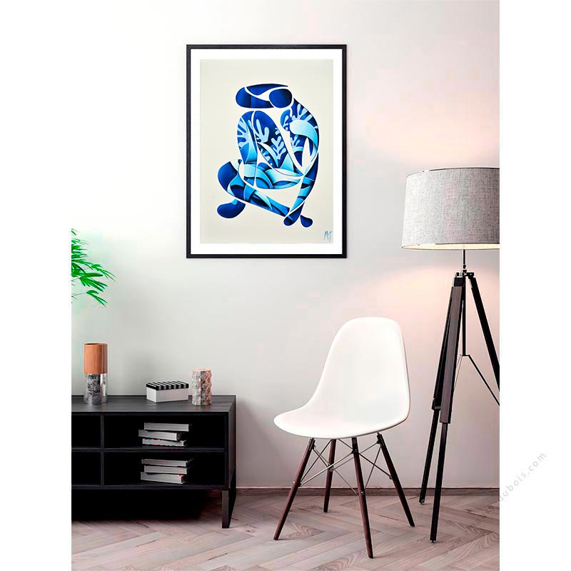 Nu Bleu I - Signed & limited painting reproduction | Amaury Dubois