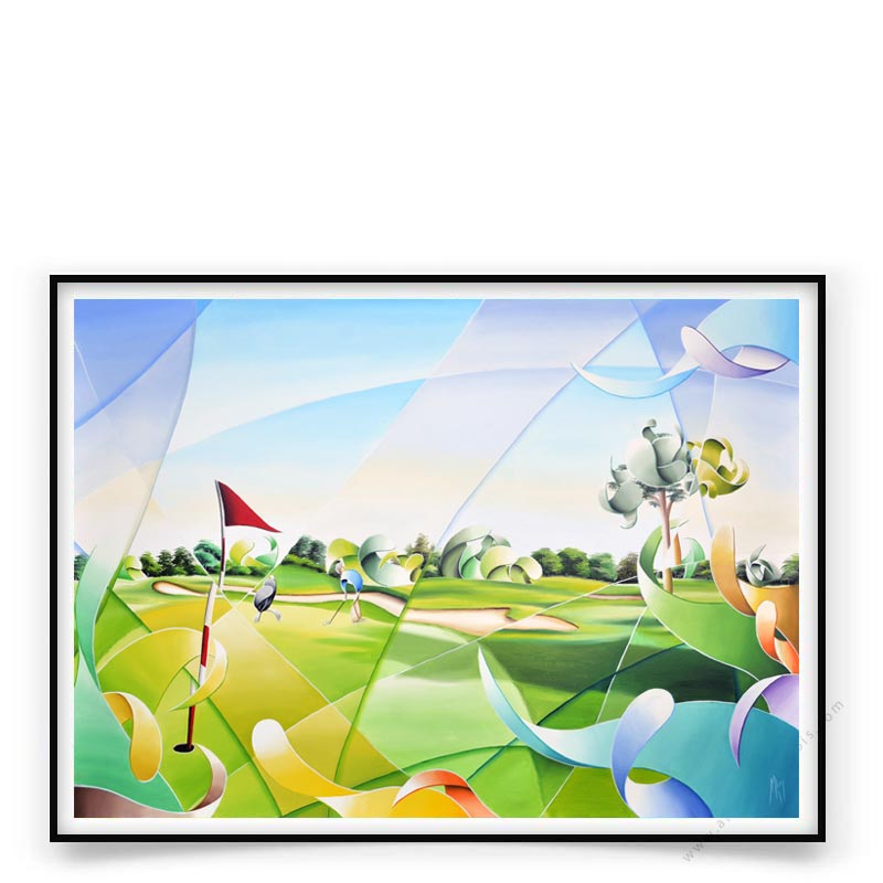 Affiche d’art de tableau de parcours de Golf, édition limitée & signée
